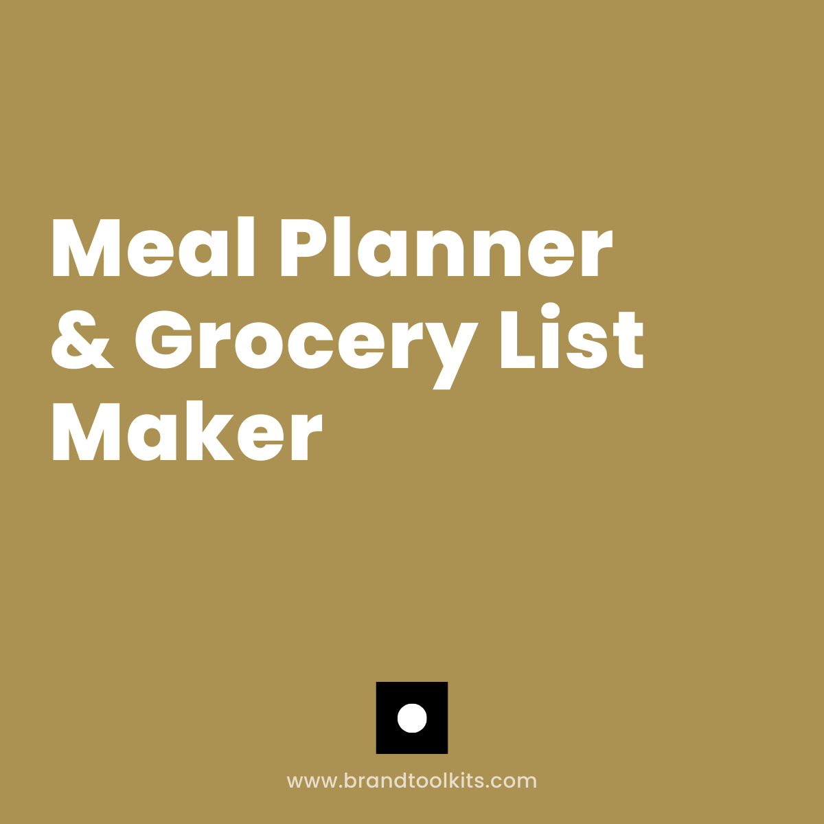 Meal Planner & Grocery List Maker - Brand Builder Toolkits by Virtuallinda